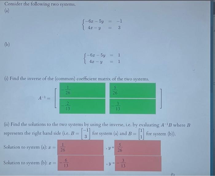 Solved Consider the following two systems. (a) | Chegg.com