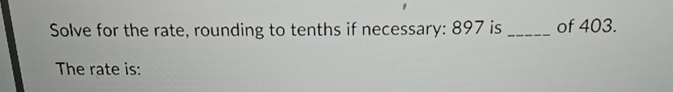Solved Solve for the rate, rounding to tenths if necessary: | Chegg.com