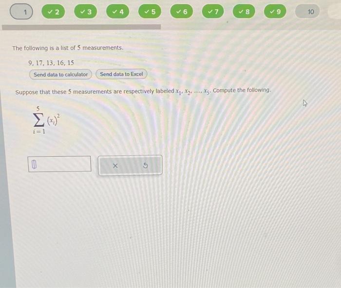 Solved The following list of 5 measurements | Chegg.com