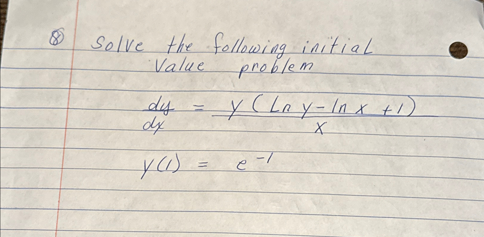 Solved 8 ﻿Solve the following initialvalue | Chegg.com
