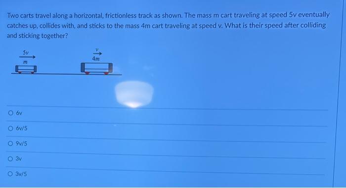 Solved Two carts travel along a horizontal, frictionless | Chegg.com