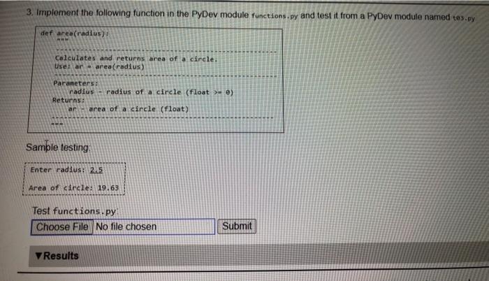 Solved 3. Implement the following function in the PyDev | Chegg.com