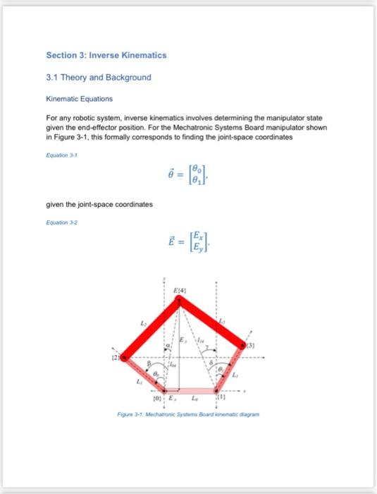 3.1 Theory and Background Kinematic Equations For any | Chegg.com
