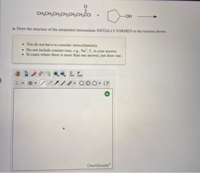 Solved CH3CH2CH2CH2CH2CH + ОН a. Draw the structure of the | Chegg.com