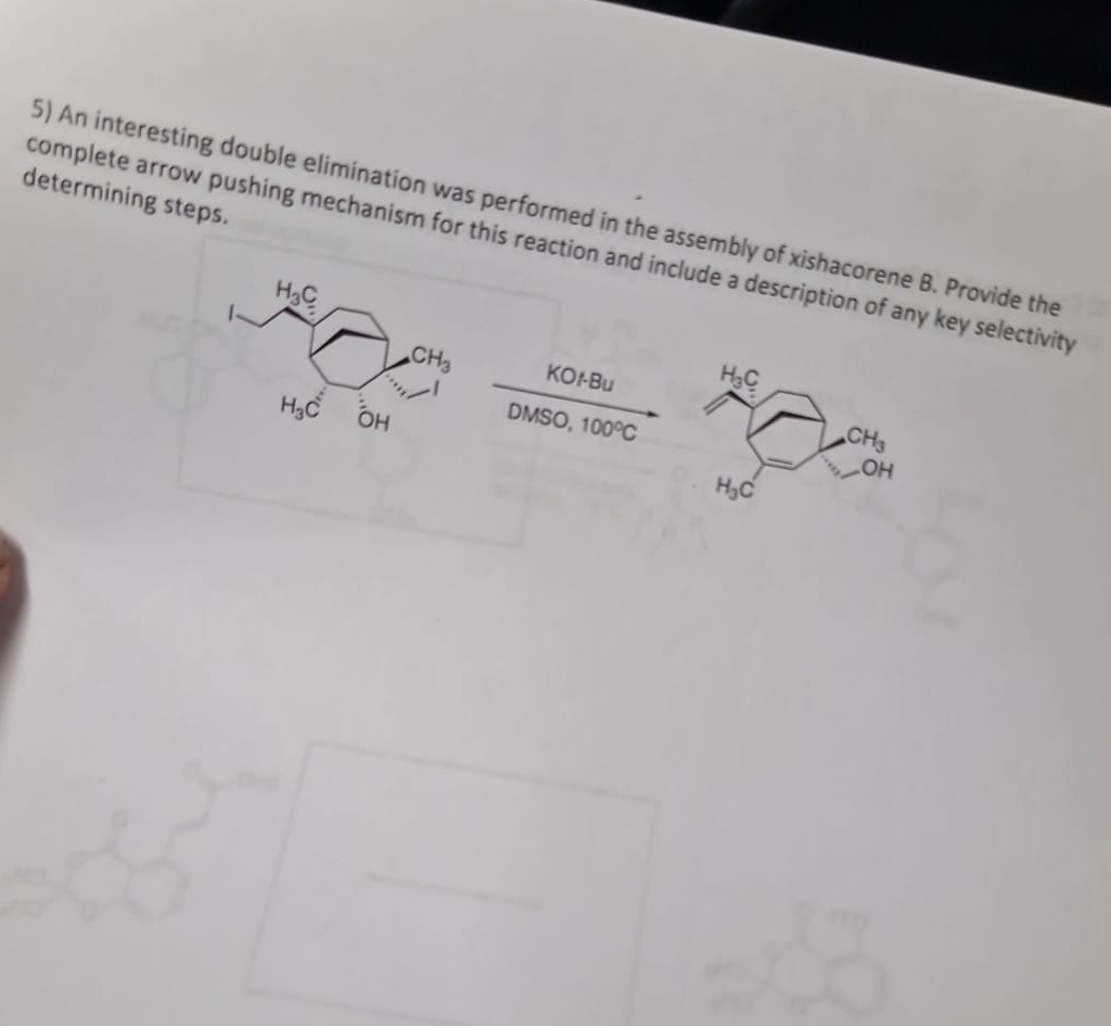 Solved An interesting double elimination was performed in | Chegg.com