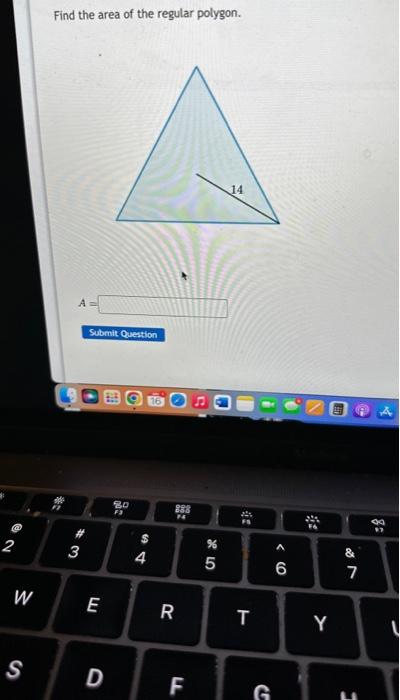 Solved Find the area of the regular polygon. | Chegg.com