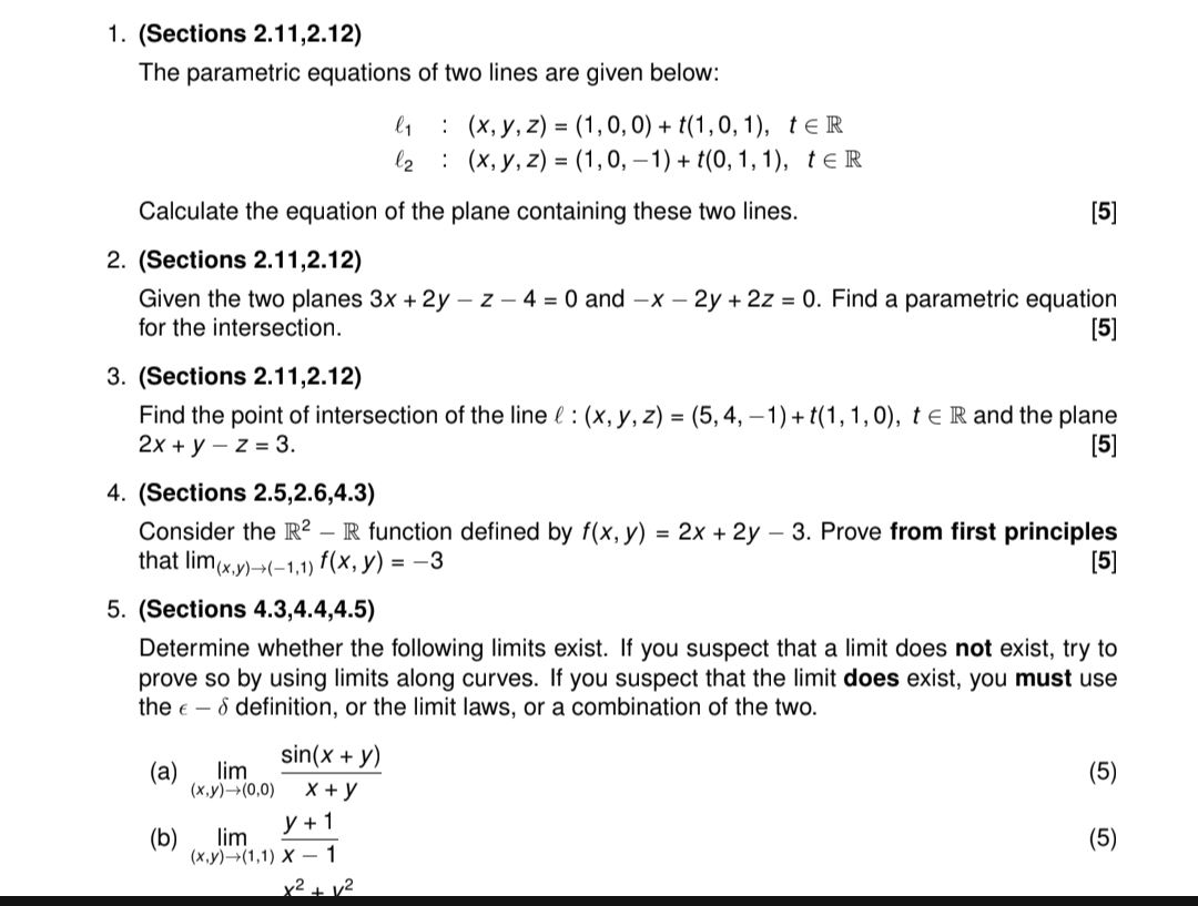 Solved (Sections 2.11,2.12)The parametric equations of two | Chegg.com