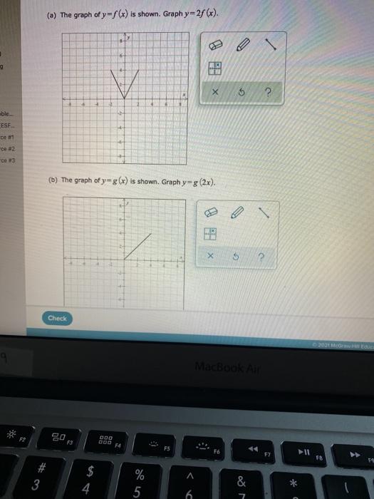 Solved (a) The graph of y=f(x) is shown. Graph y=2f(x). 6 6 | Chegg.com