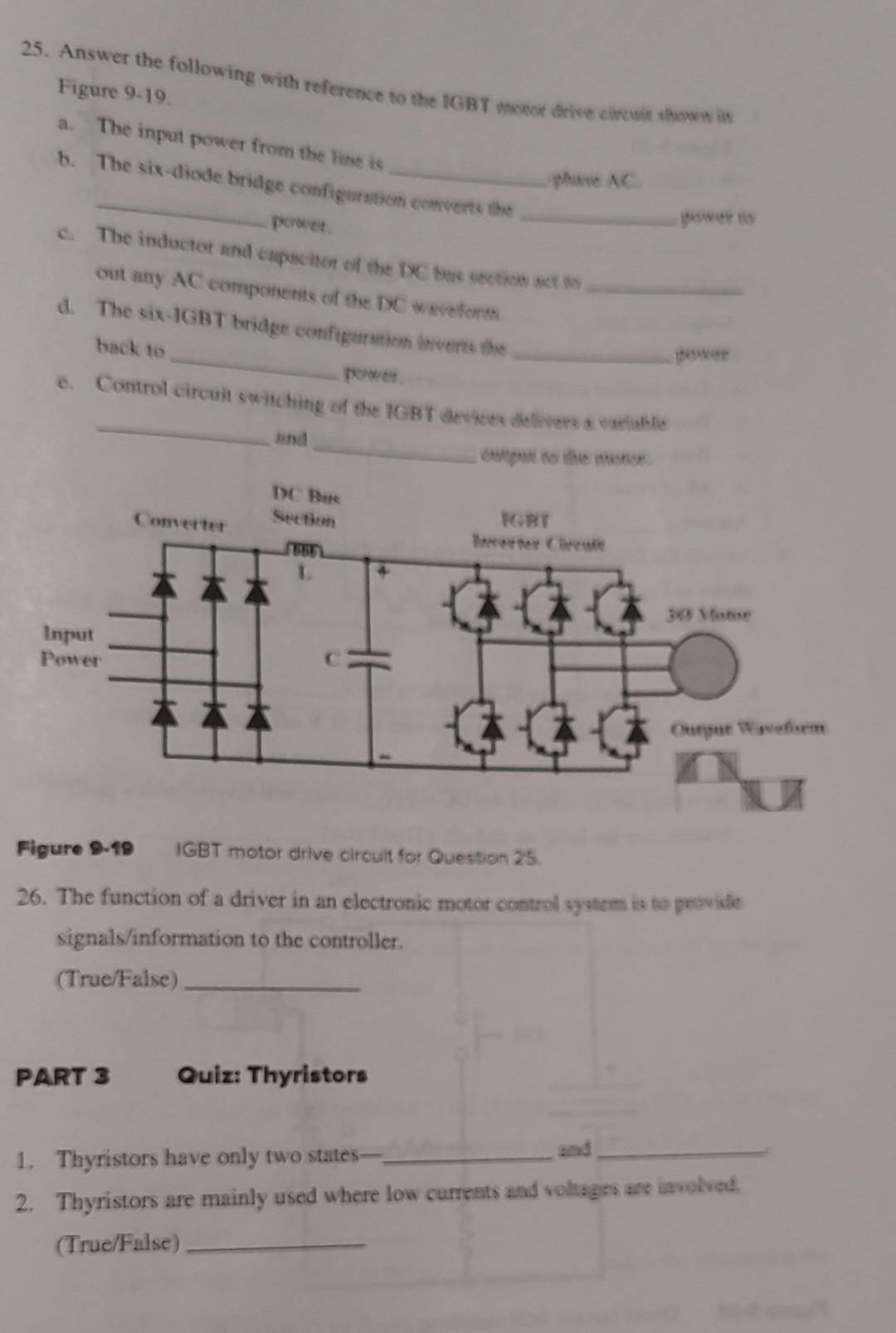 Solved 25. Answer the following with reference to the IGBT | Chegg.com