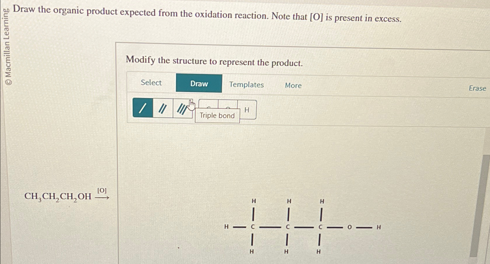 Solved Draw The Organic Product Expected From The Oxidation