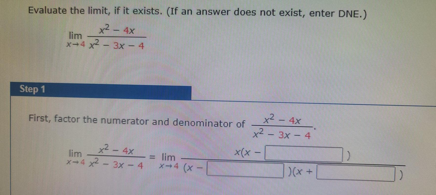 Solved Evaluate the limit, if it exists. (If an answer does | Chegg.com
