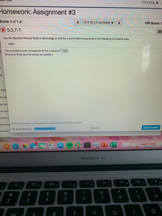 Solved Erica King & Homework: Assignment #3 Score: 0 of 1 pt | Chegg.com