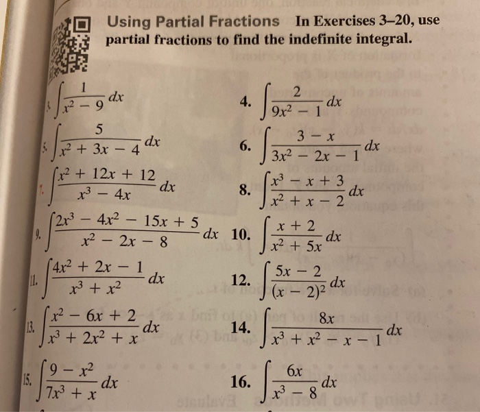Solved Using Partial Fractions In Exercises 3–20, use | Chegg.com