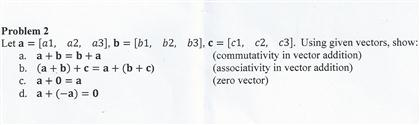 Solved Let a = [a1, a2, a3], b = [b1, b2, b3], c = [c1, c2, | Chegg.com