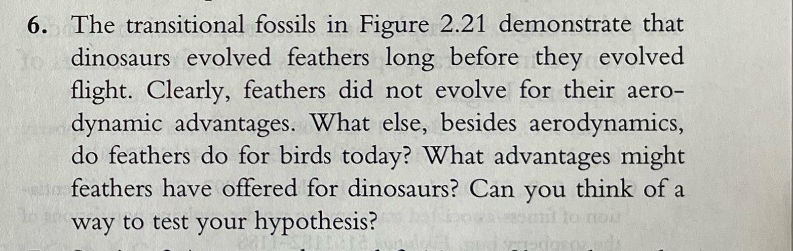 Solved The transitional fossils in Figure 2.21 ﻿demonstrate | Chegg.com