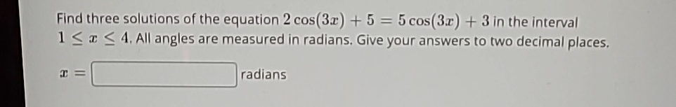 Solved Find three solutions of the equation | Chegg.com