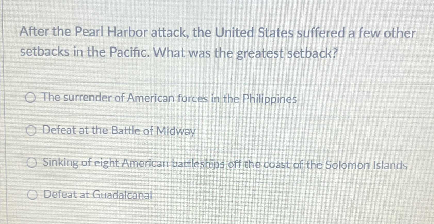 After the Pearl Harbor attack, the United States | Chegg.com