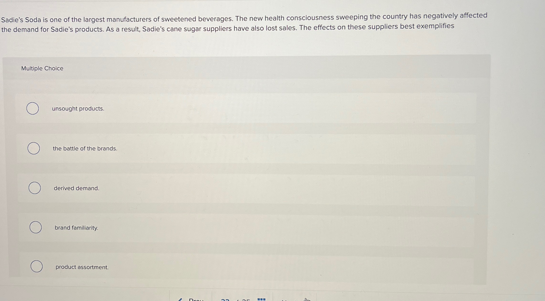 Solved Sadie's Soda is one of the largest manufacturers of | Chegg.com