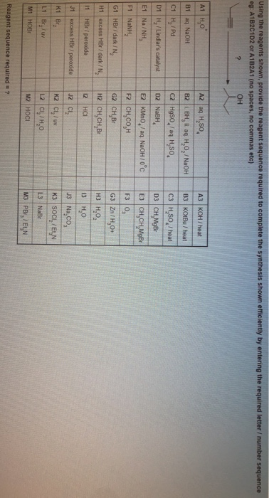 Solved Using the reagents shown, provide the reagent | Chegg.com