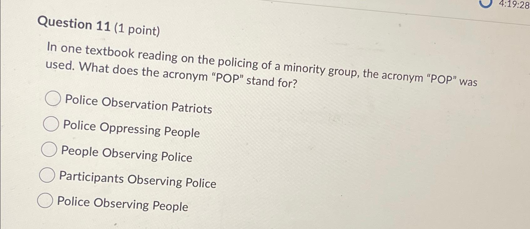 Solved Question 11 (1 ﻿point)In one textbook reading on the | Chegg.com