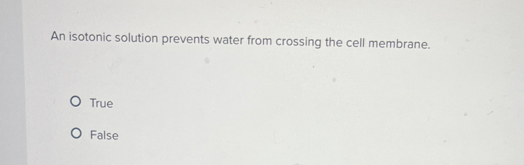 Solved An isotonic solution prevents water from crossing the | Chegg.com