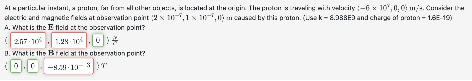 Solved At a particular instant, a proton, far from all other | Chegg.com