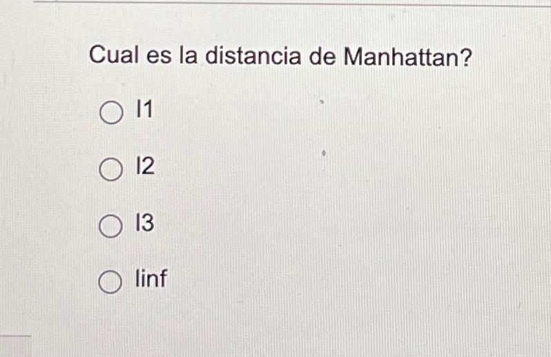 Solved What is the Manhattan distance?111213linf | Chegg.com