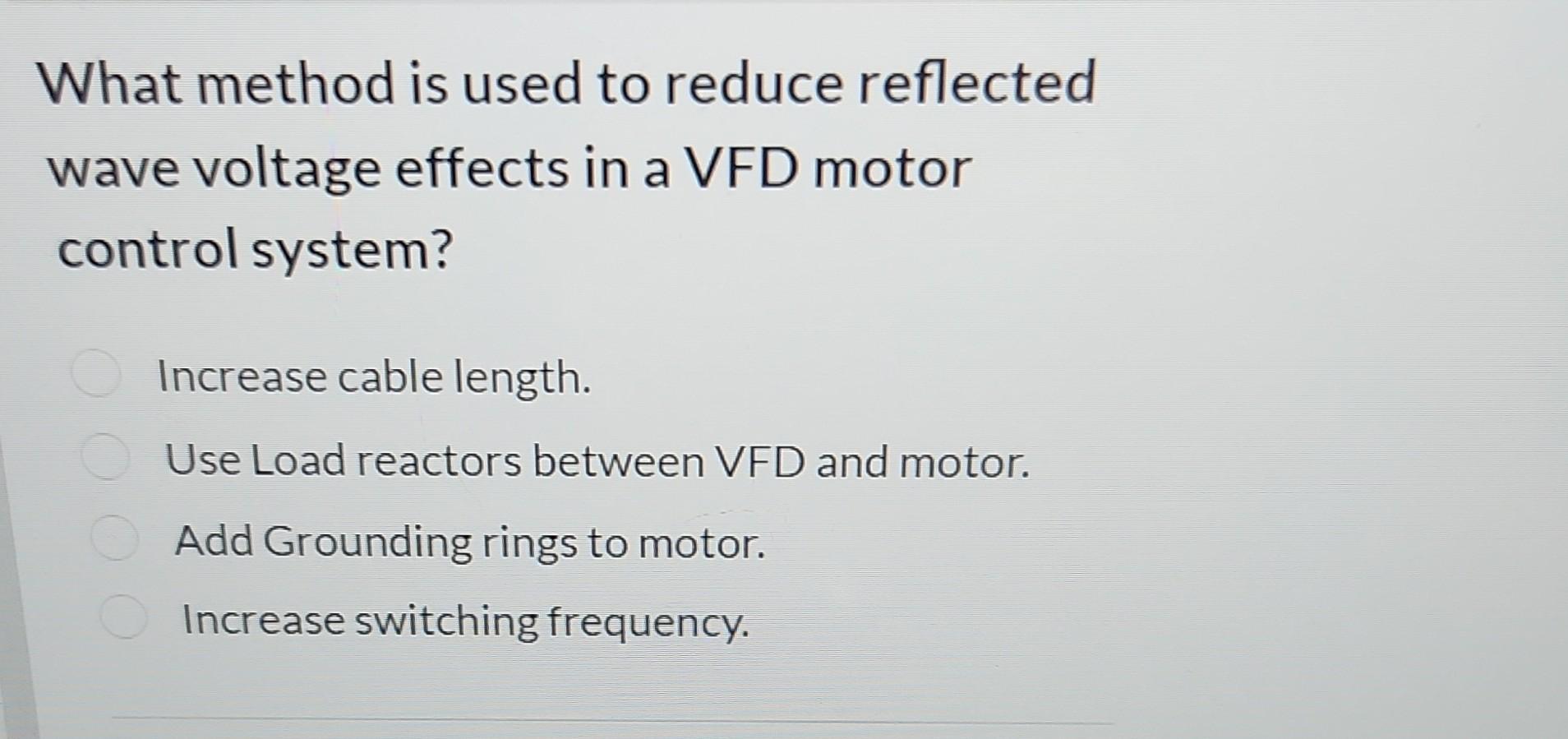 Solved What method is used to reduce reflected wave voltage | Chegg.com