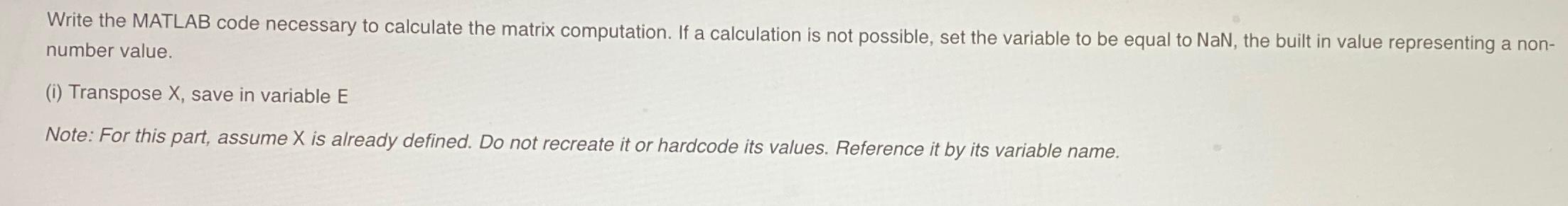 Solved Write the MATLAB code necessary to calculate the | Chegg.com