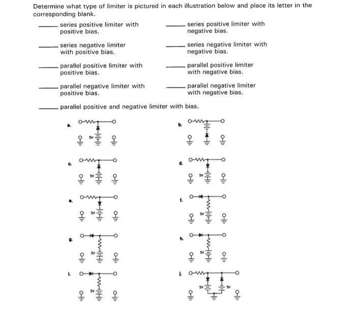 Solved Determine what type of limiter is pictured in each | Chegg.com