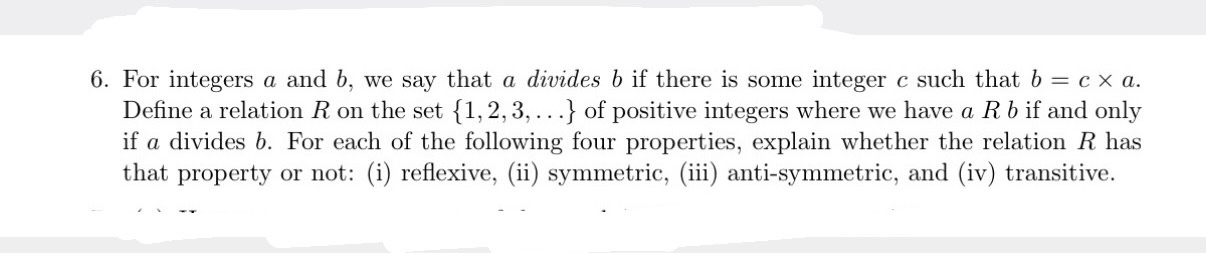 Solved For integers a and b, ﻿we say that a divides b ﻿if | Chegg.com