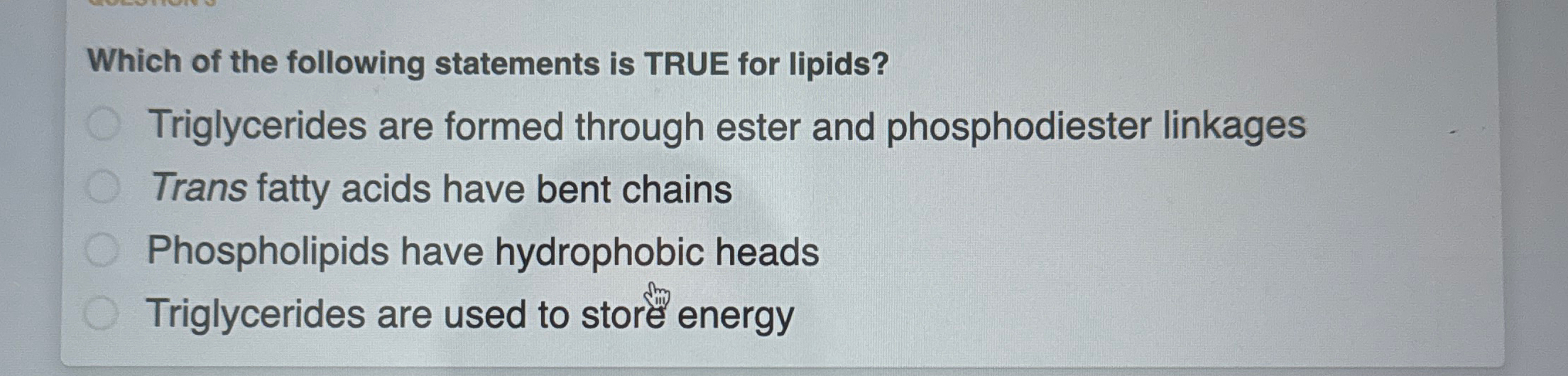 Solved Which of the following statements is TRUE for | Chegg.com