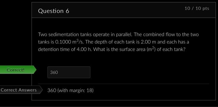Solved Two sedimentation tanks operate in parallel. The | Chegg.com