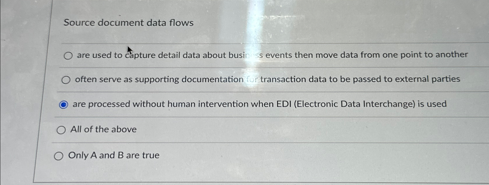 Solved Source document data flowsare used to capture detail | Chegg.com