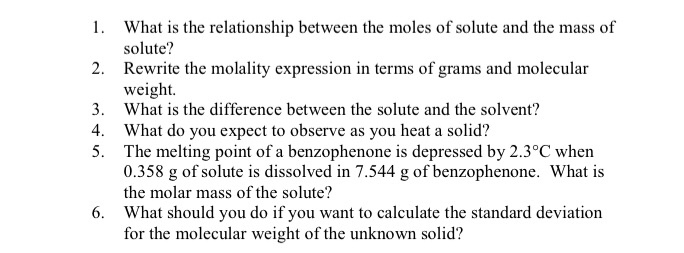 Solved 1 What Is The Relationship Between The Moles Of