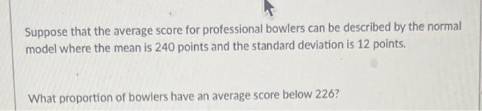 Solved Suppose that the average score for professional | Chegg.com