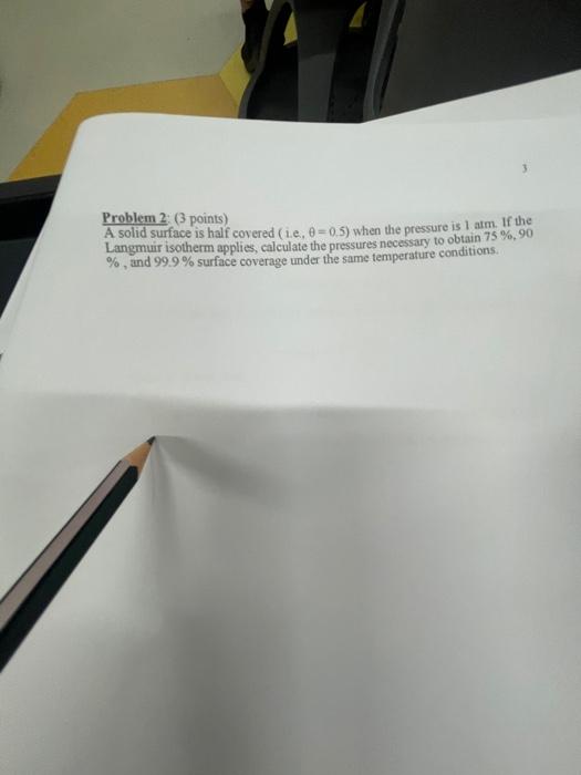 Solved Problem 2: (3 points) A solid surface is half covered | Chegg.com