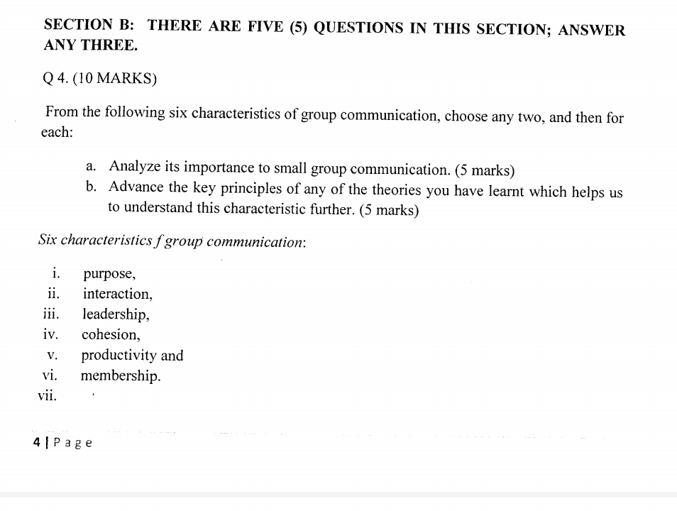 Solved SECTION B: THERE ARE FIVE (5) ﻿QUESTIONS IN THIS | Chegg.com