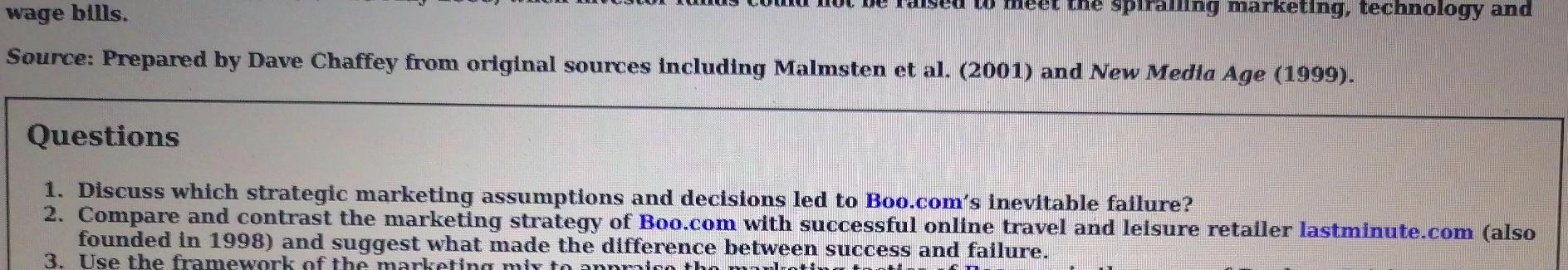 Solved Case study Boo hoo- learing from the largest European | Chegg.com