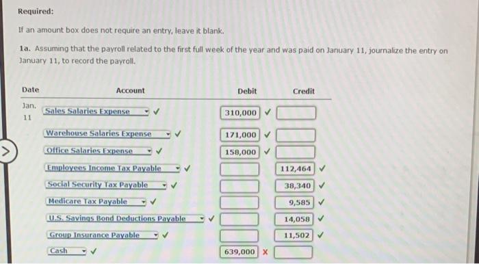 Solved Entries for payroll and payroll taxes The following | Chegg.com