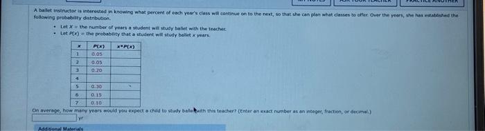 Solved follawing probability distribution. - Let x the | Chegg.com