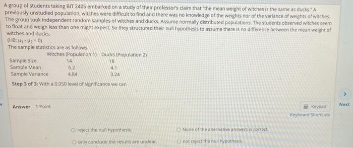 Solved A group of students taking BIT 2405 embarked on a | Chegg.com