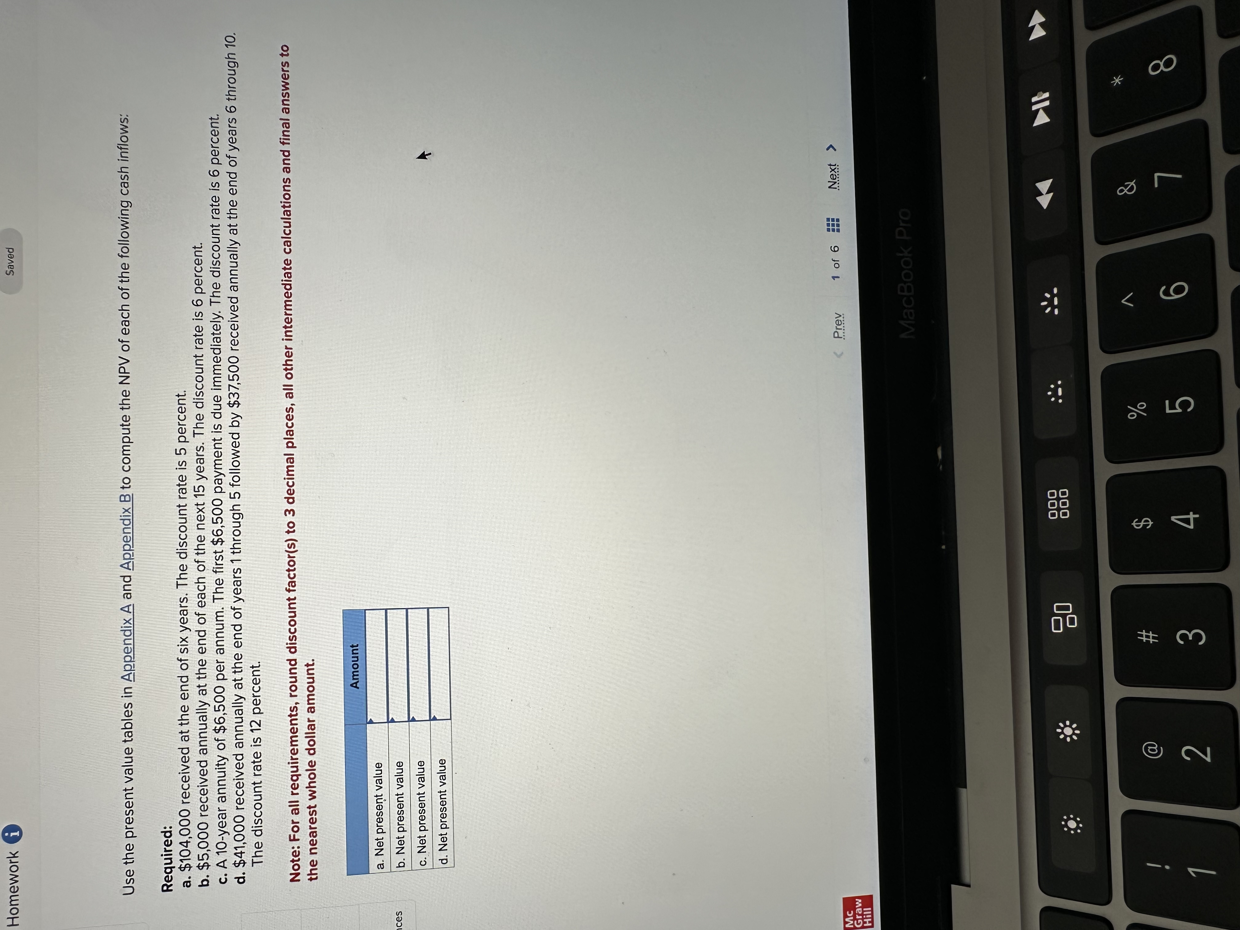 Homework iUse the present value tables in Appendix A | Chegg.com
