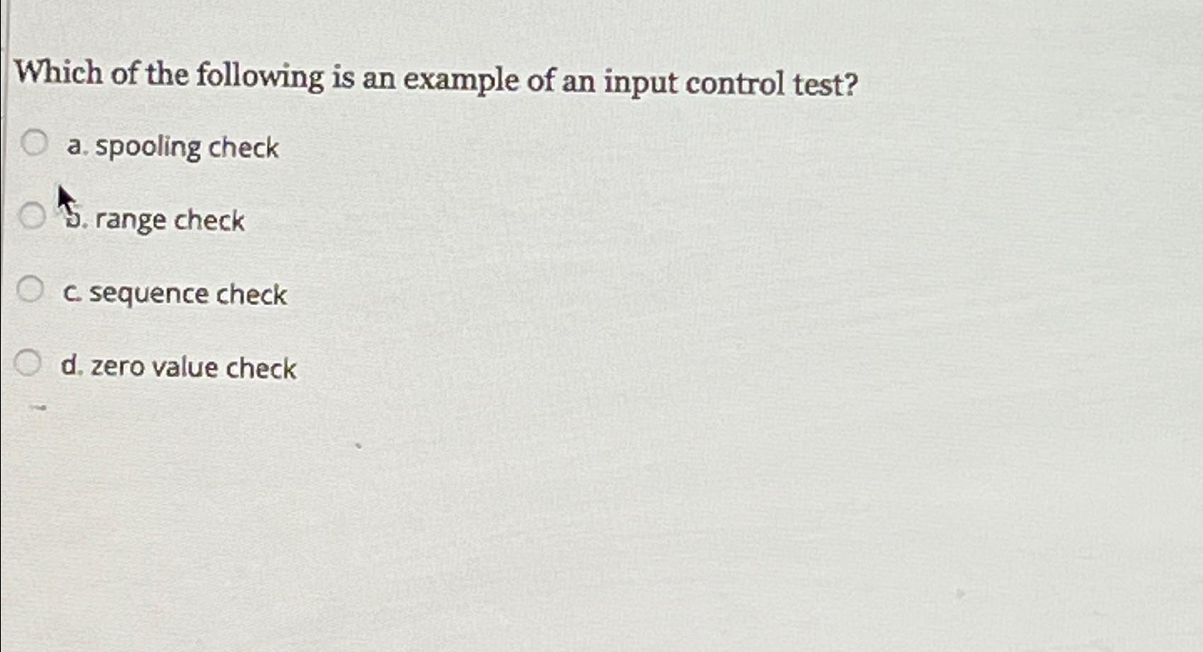 Solved Which of the following is an example of an input | Chegg.com