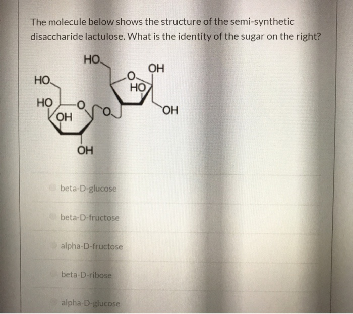 Solved The molecule below shows the structure of the | Chegg.com