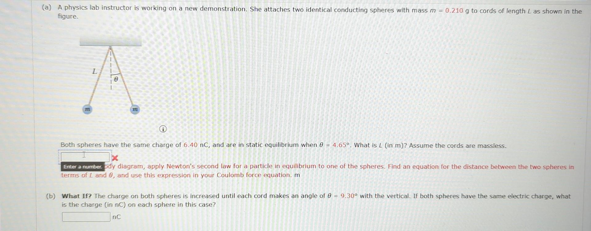 Solved (a) A physics lab instructor is working on a new | Chegg.com