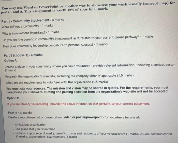 You may use Word or PowerPoint or another way to | Chegg.com