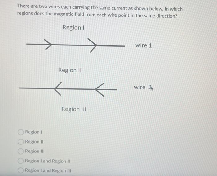 Solved There are two wires each carrying the same current as | Chegg.com