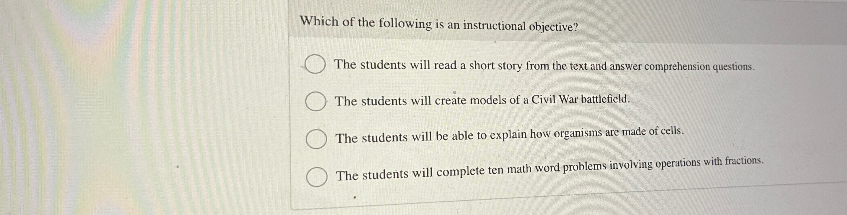 Solved Which of the following is an instructional | Chegg.com