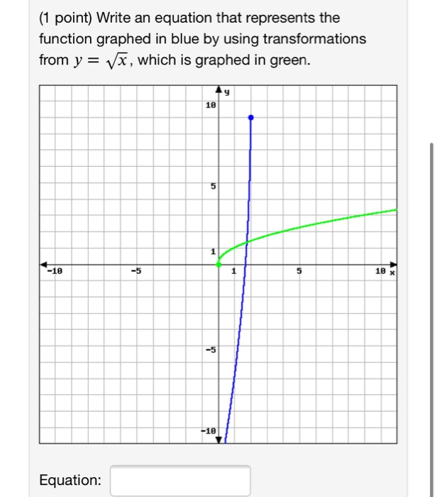 Solved 1 Point Write An Equation That Represents The 
